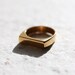 Devon Rectangle Minimal Shaped Gold Signet Ring Geometric - Etsy