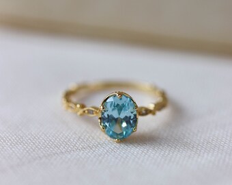 Ocean Blue Ring | Etsy