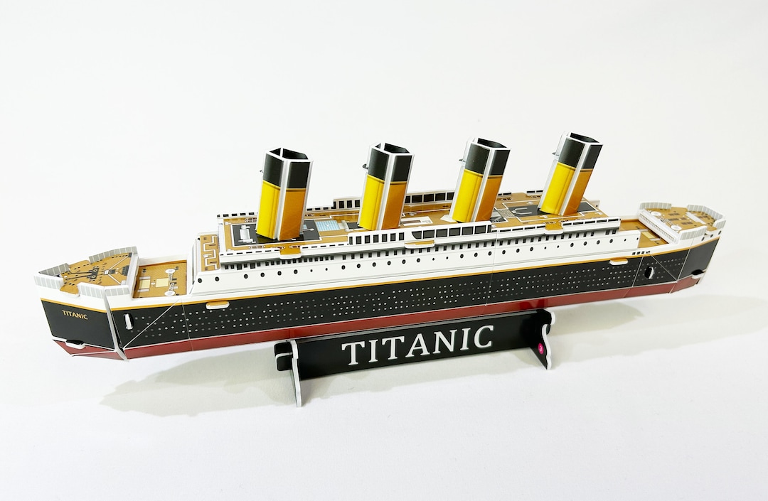 Titanic Ship Paper Craft 3D Puzzle - Etsy