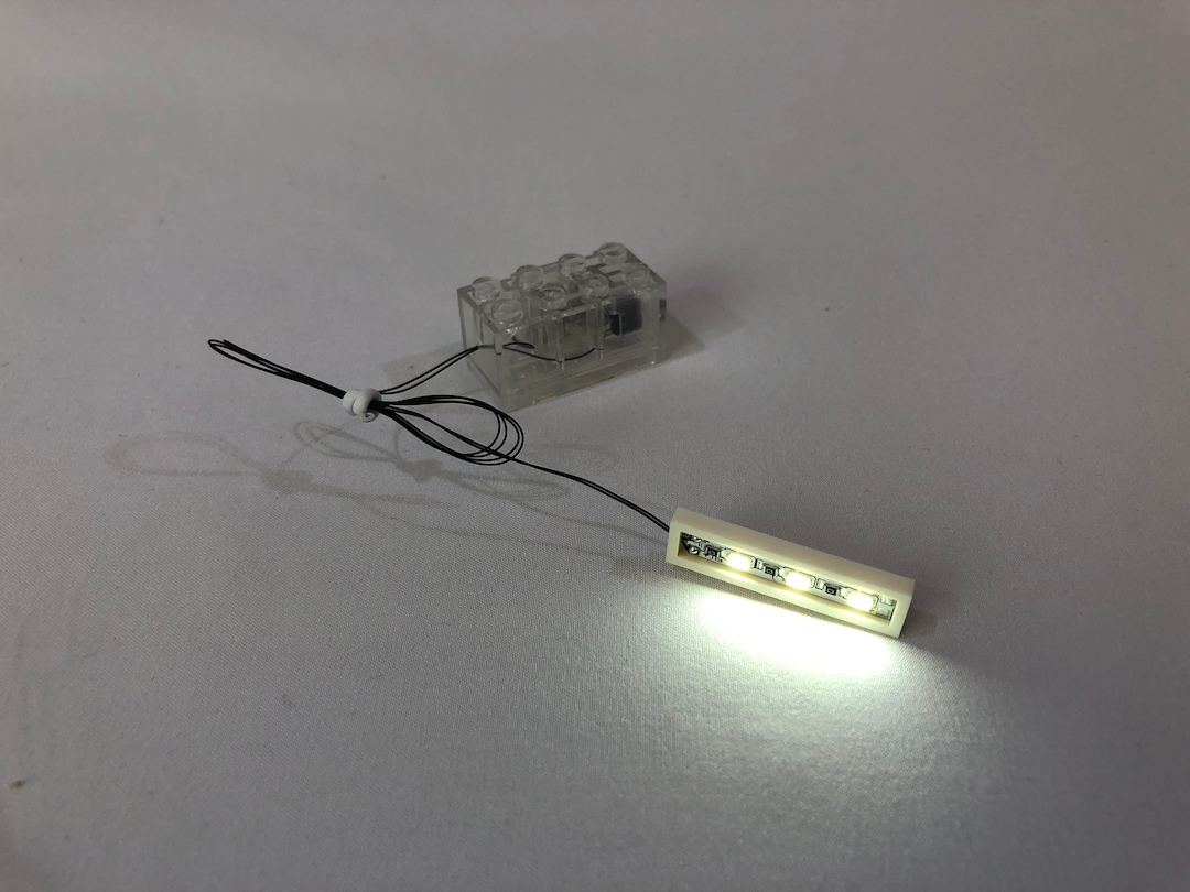 LED 1x4 Plate With Battery Brick to Light up Your LEGO - Etsy