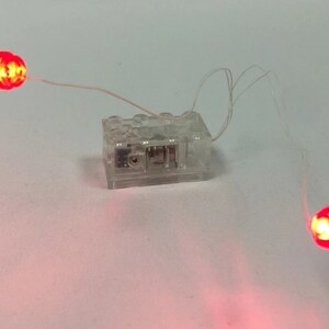 LED Double Red LEGO Studs With Battery Brick - Etsy