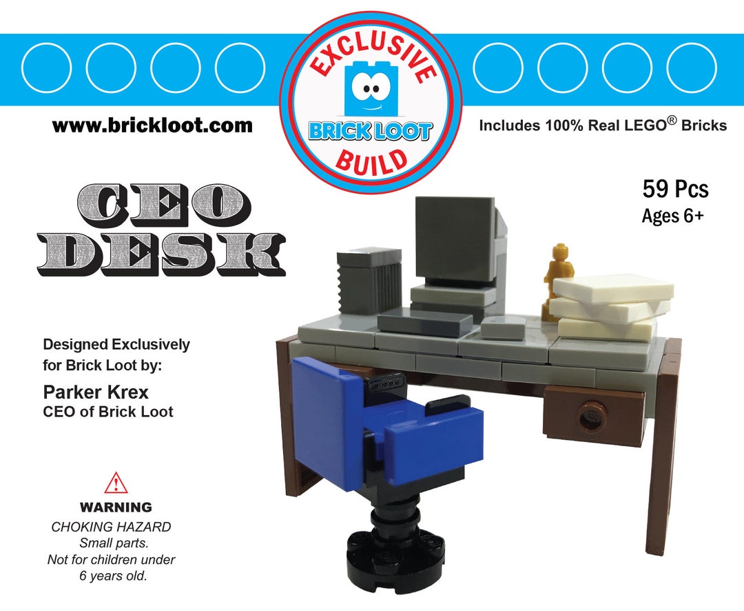 Exclusive Brick Loot Build CEO Desk by Parker Krex 100% LEGO Bricks - Etsy