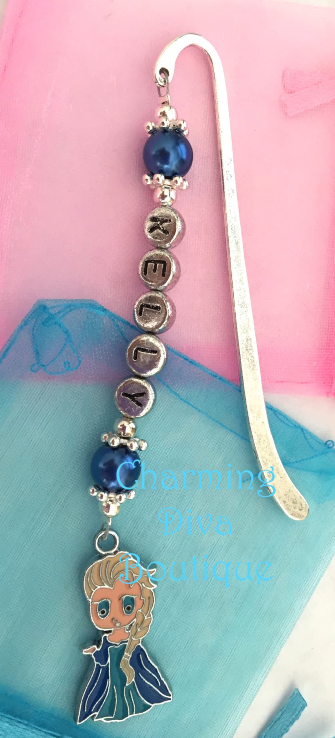 Personalized Frozen Bookmark With Elsa Anna Olaf Snowflake Charm for ...