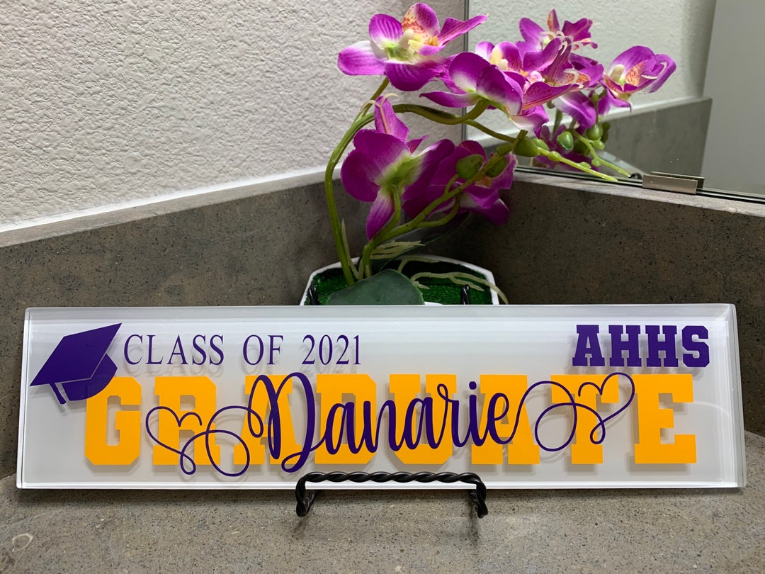 Graduation Tile-personalized GRADUATE Glass Tiles-class of 2023-grads ...