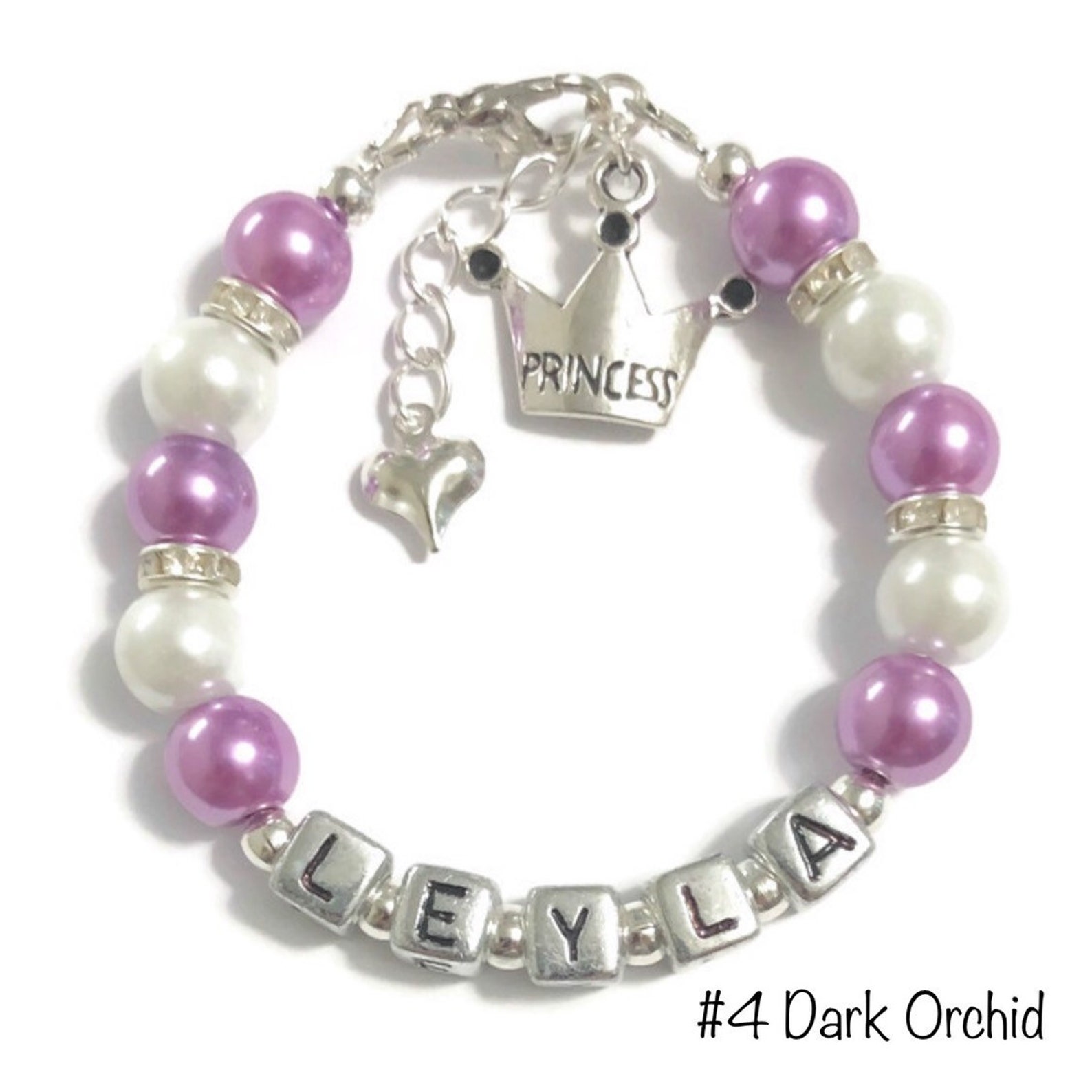 Personalized Princess Charm Bracelet for Girls-newborn Kids - Etsy