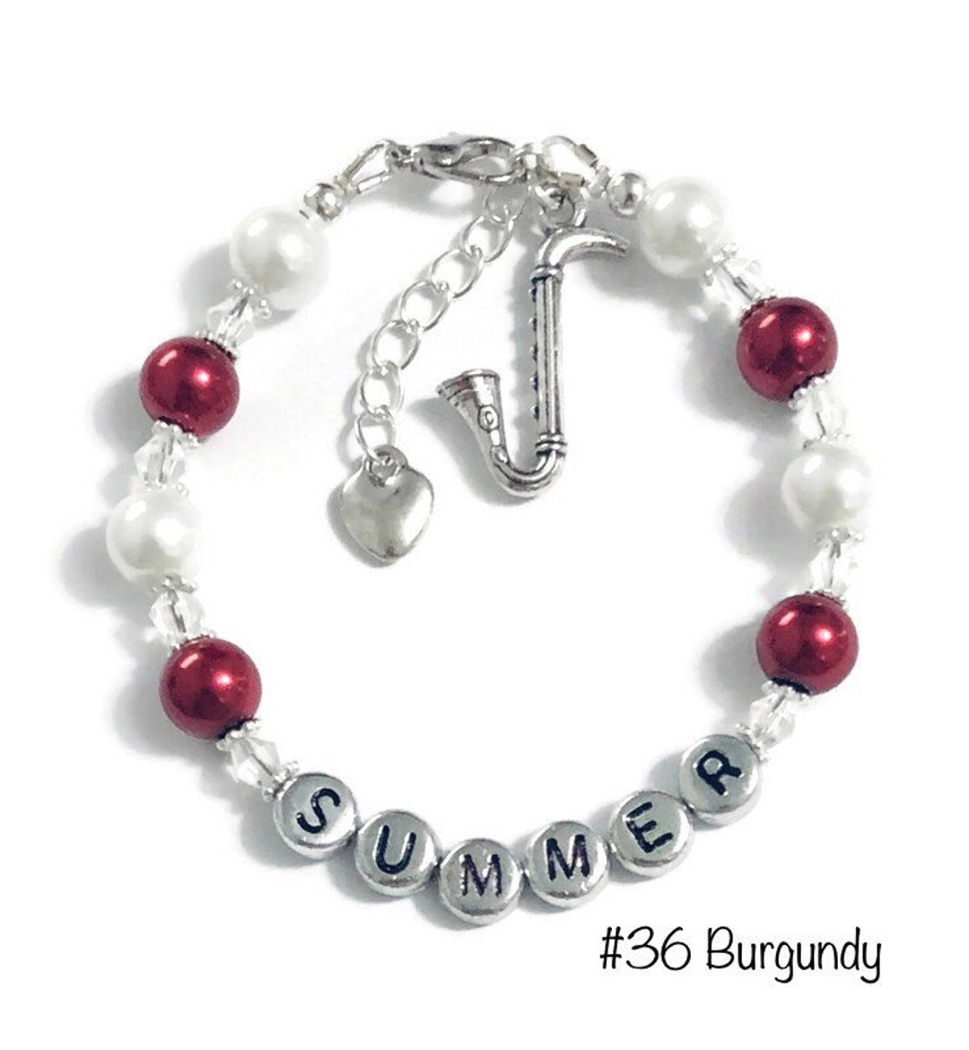 Personalized SAXOPHONE Charm Bracelet-music Instrument Bracelet ...