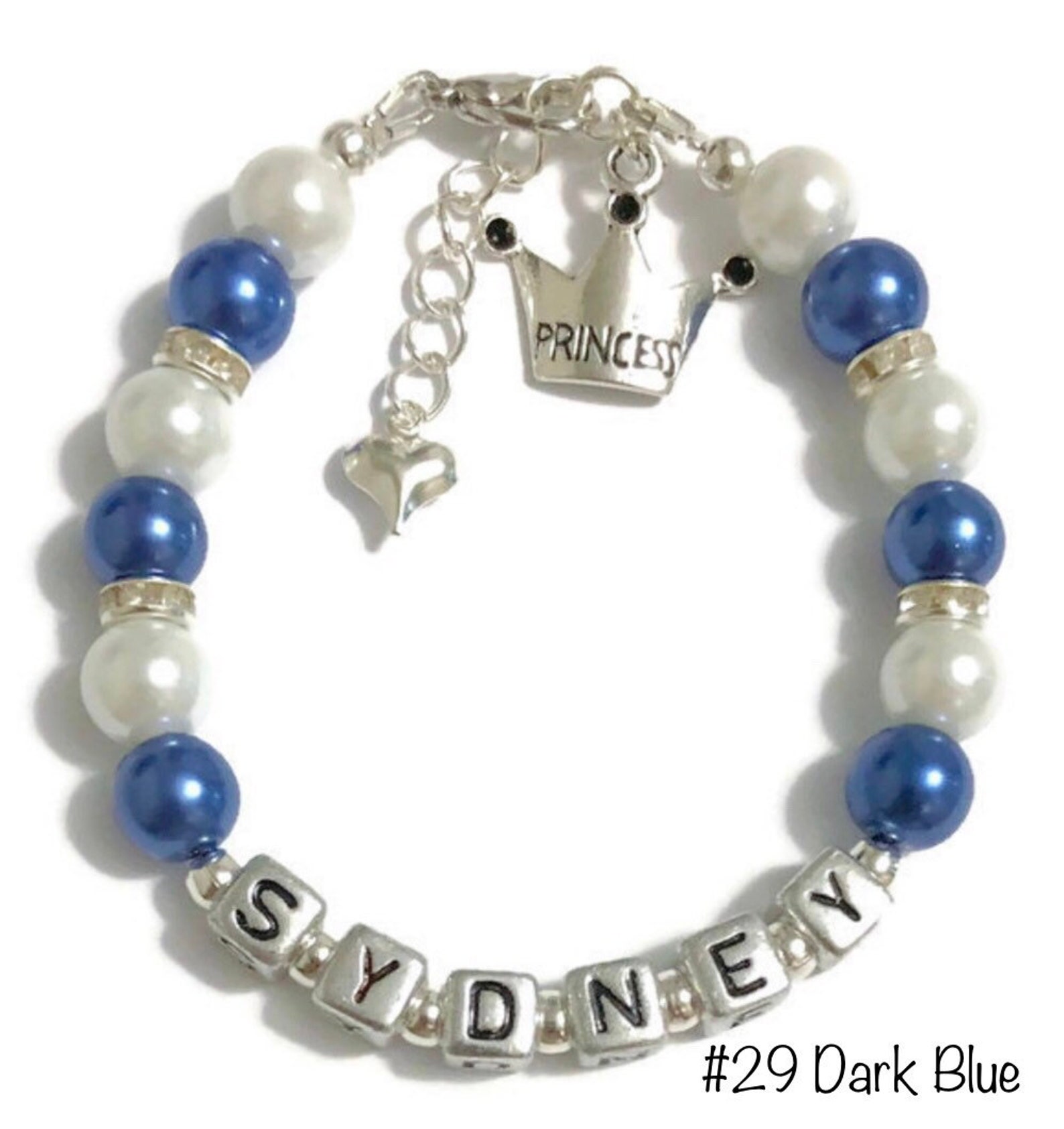 Personalized Princess Charm Bracelet for Girls-newborn Kids - Etsy