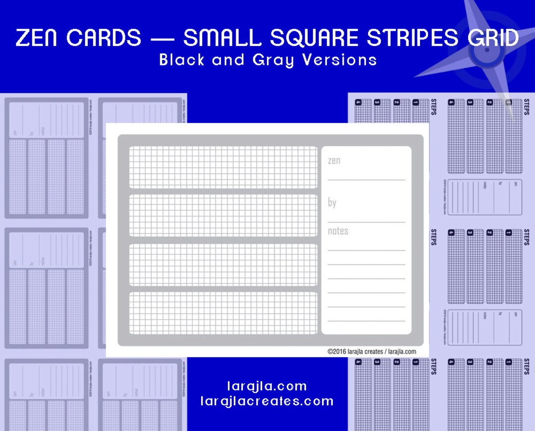 Zen Design Cards, Arch Grid, 4 Steps Printable, ATC, 2.5 X 3.5 ...