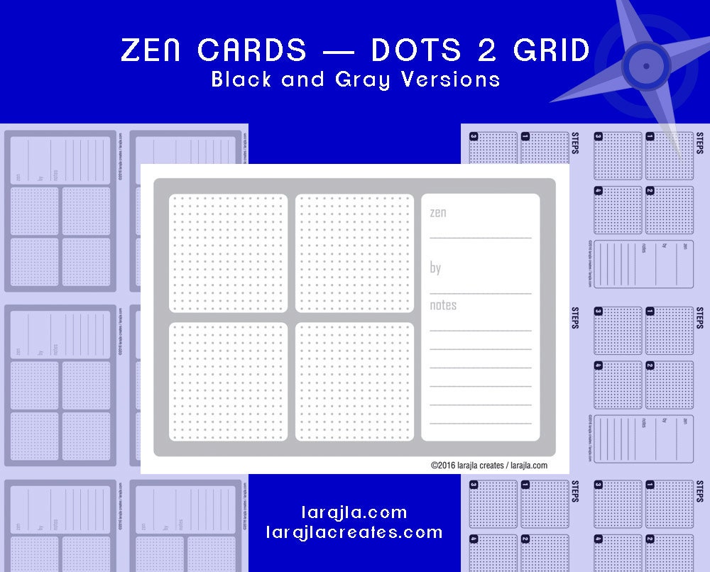 Zen Design Karten, Arch Grid, 4 Steps printable, ATC, 2.5 x 3.5 ...