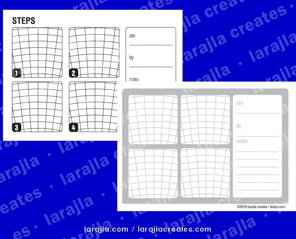 Zen Design Cards Arch Grid 4 Step Printable ATC 2.5 X - Etsy