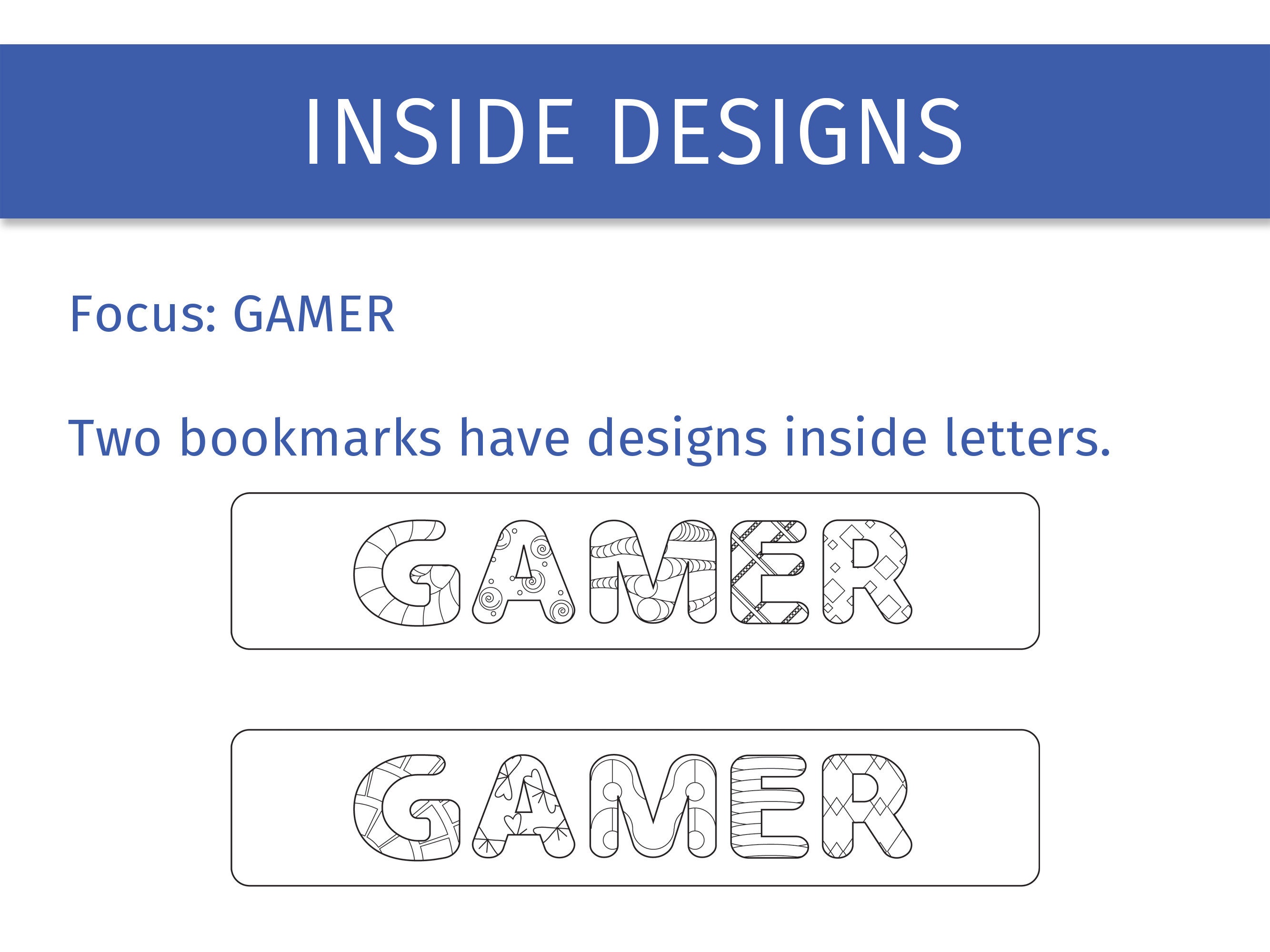 Gamer Zendoodle Bookmarks DIY, Printable Coloring Bookmarks PDF, Tangle ...