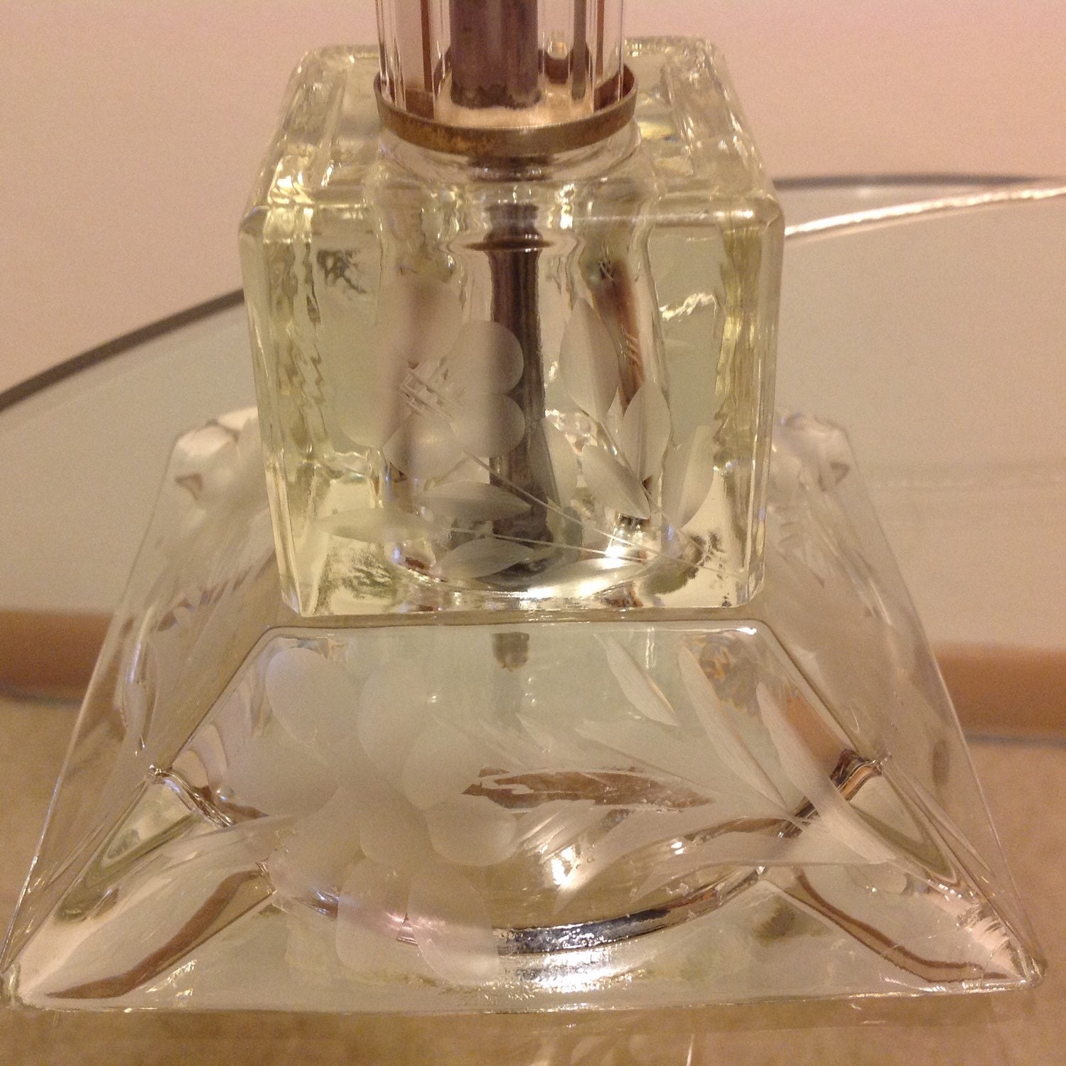 Matching Glass Table Lamps - Etsy