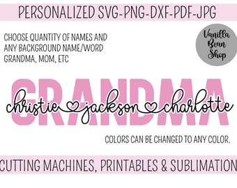 Grandma Cursive Svg - Etsy