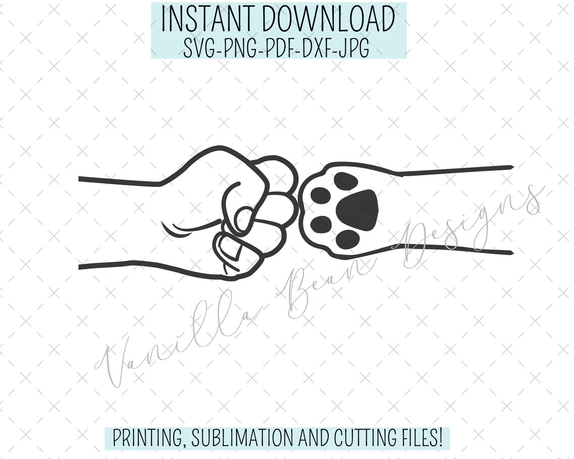 Paw Svg Fistbump and Paw Svg Fistbump and Paw Png Hand - Etsy