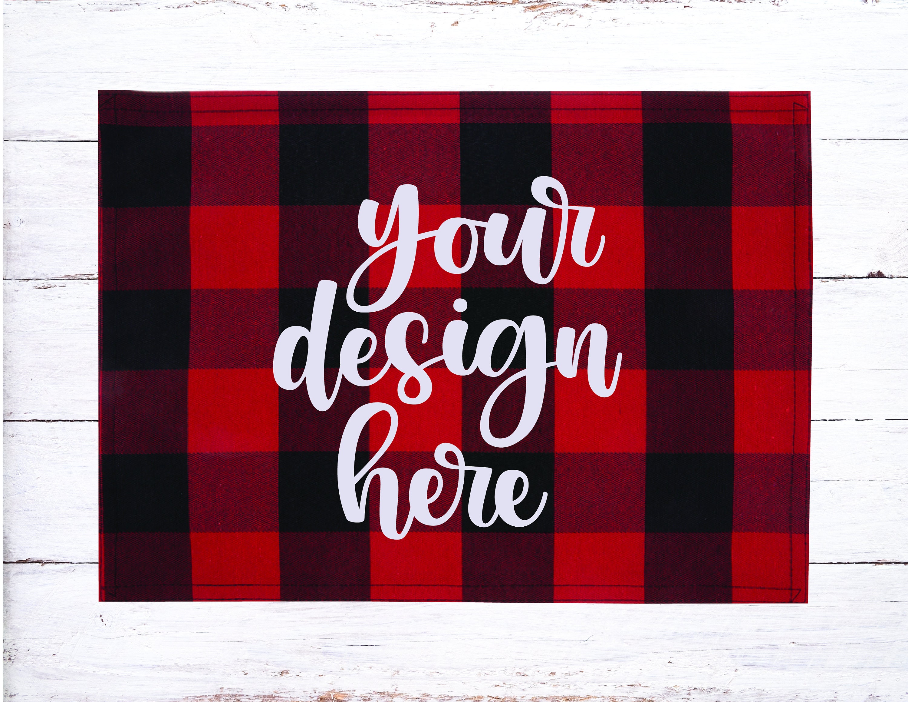 Black Buffalo Check Placemats - Etsy
