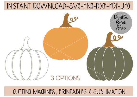 Pumpkin Svg Fall Svg Fall Cut File Pumpkin Clipart | Etsy