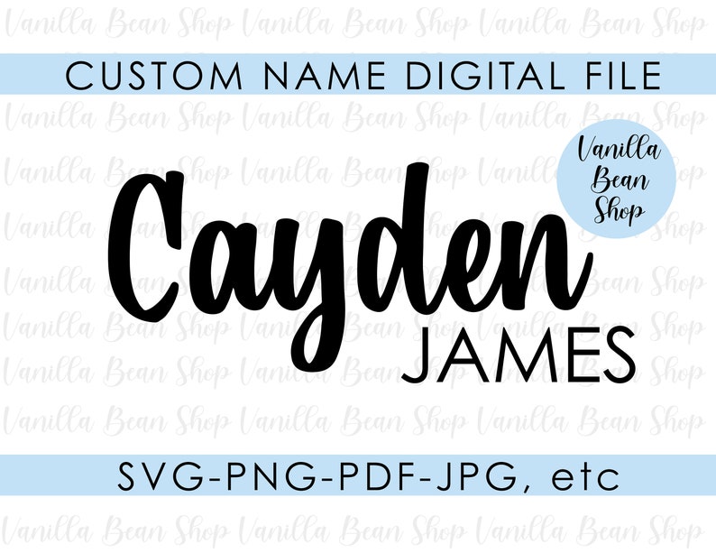 Custom Name Svg | Custom Name Cut File | Custom Name Calligraphy ...