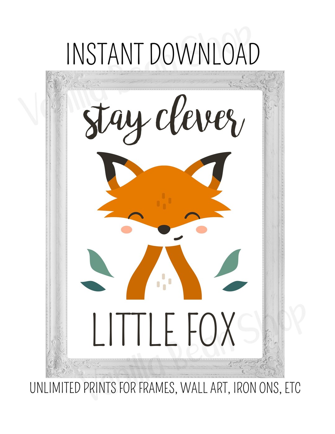 Stay Clever Little Fox Printable | Fox Nursery Decor | Stay Clever ...