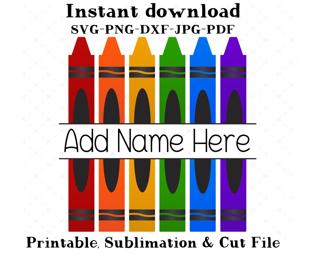 Crayon Monogram Svg, Crayon Svg, Crayon Split Name Svg, Crayon Png ...
