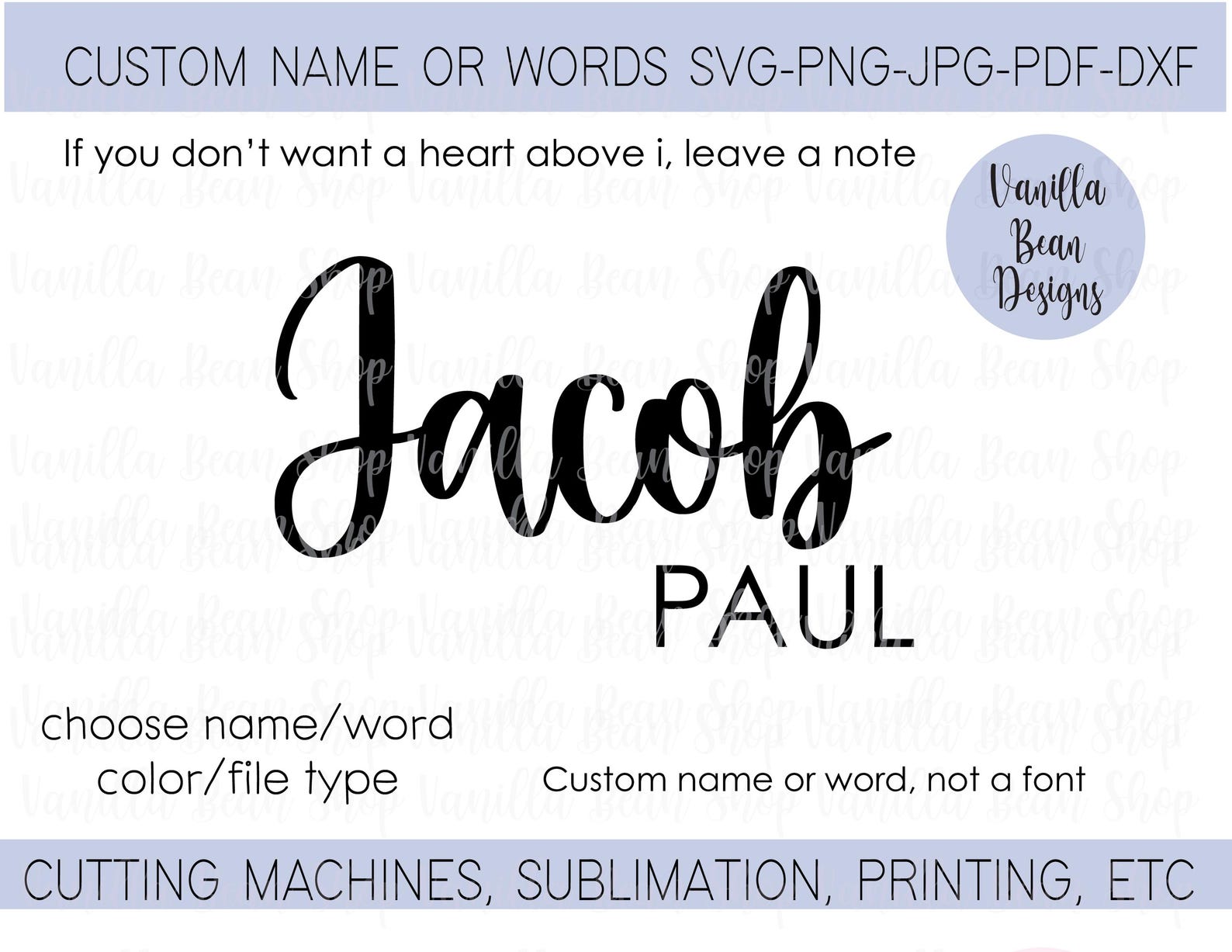 Custom Name Svg | Custom Name Cut File | Custom Name Calligraphy ...
