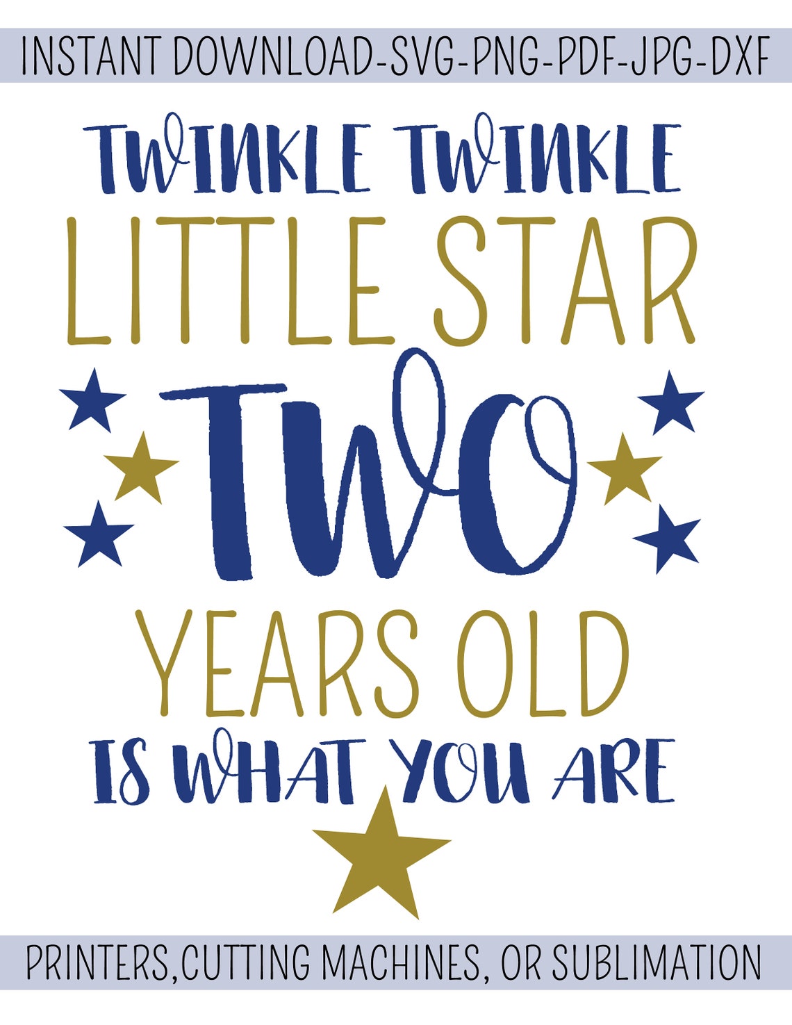 Twinkle Twinkle Svg Twinkle Twinkle Second Birthday Svg - Etsy