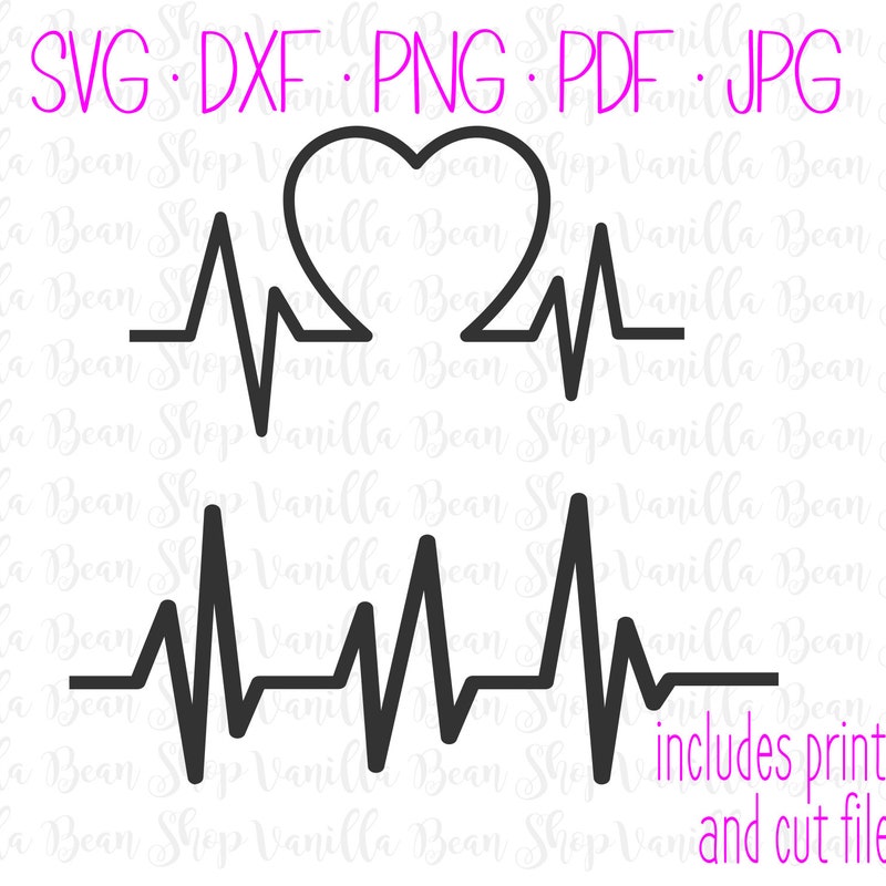 Heartbeat Svg - Etsy