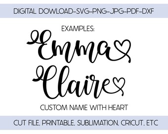 Custom Name Svg | Etsy