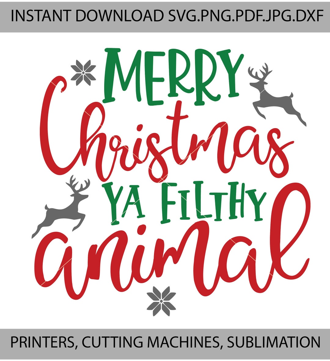 Merry Christmas Ya Filthy Animal Svg | Ugly Sweater Svg | Home Alone ...