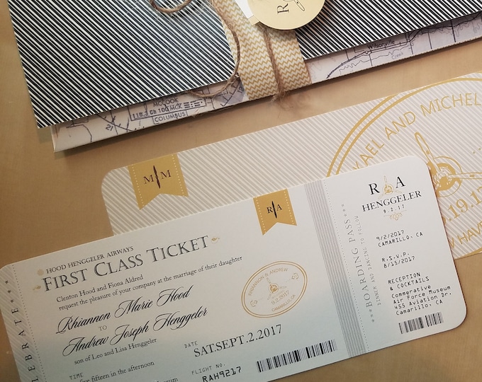 Aviation, Airplane, Travel Themed Wedding Invitation - Etsy