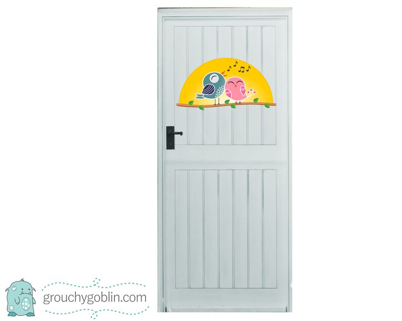 Love Birds Door Hanger Printable Template downloadable File - Etsy