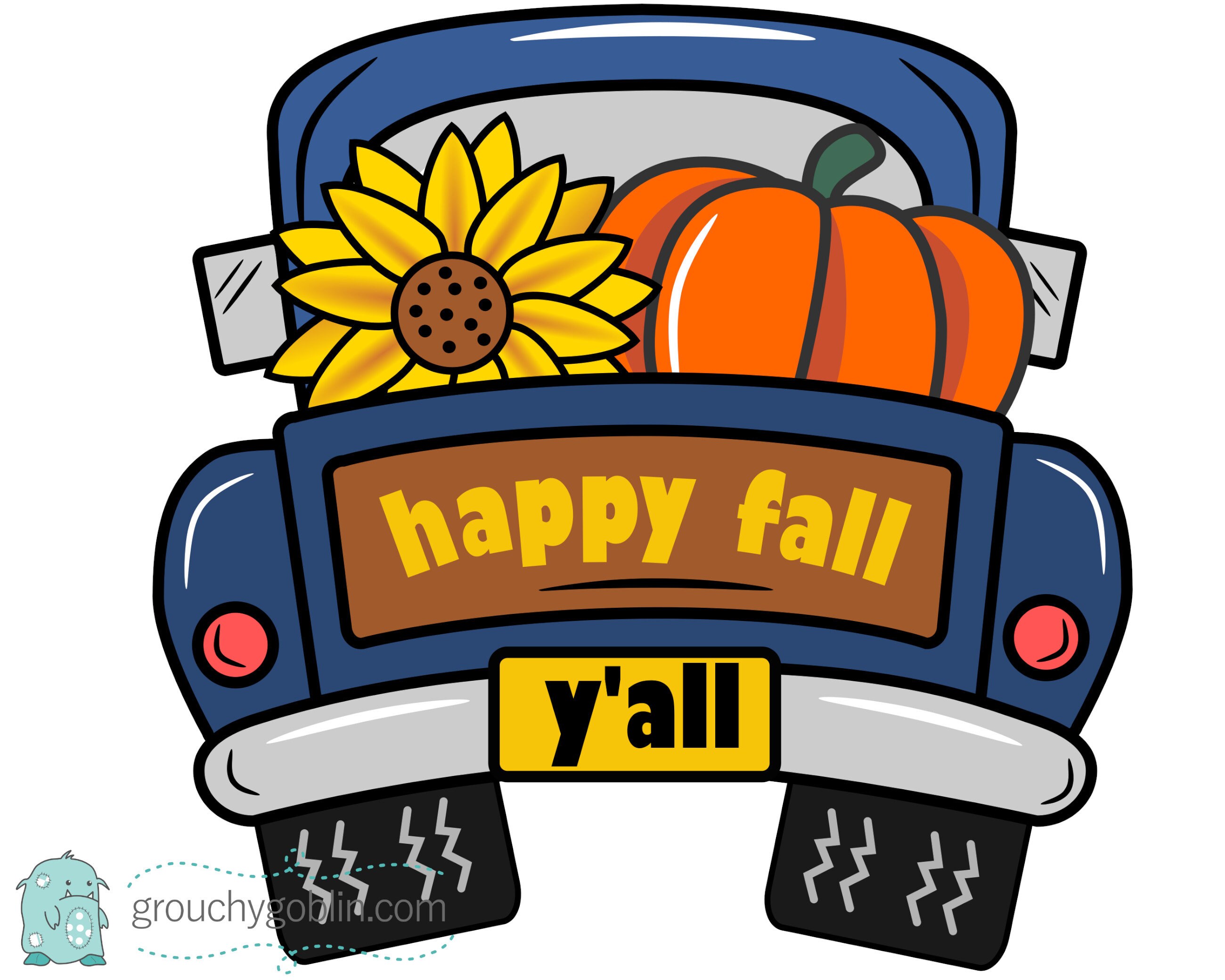 Fall Truck Door Hanger Printable Template Outdoor Fall Decoration ...