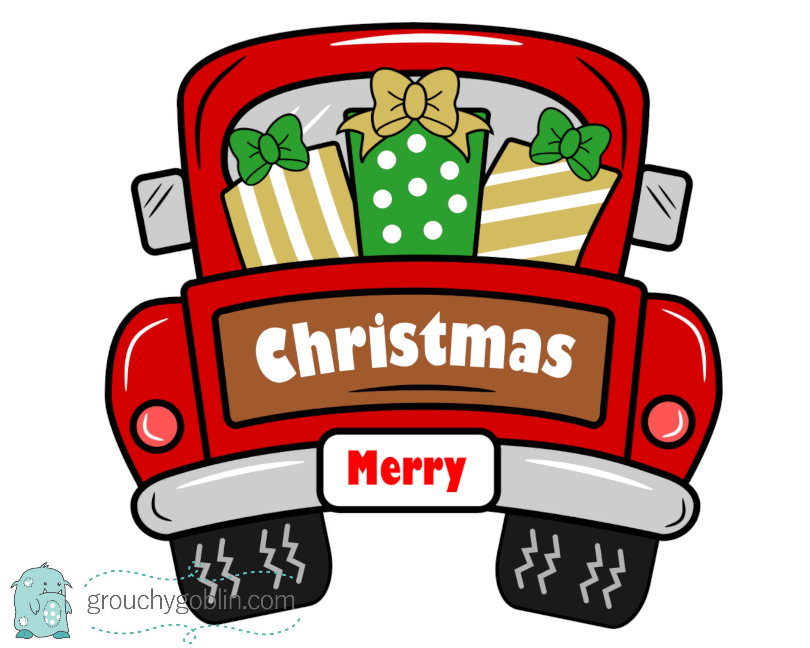 Christmas Truck Door Hanger Printable Template Downloadable File Etsy