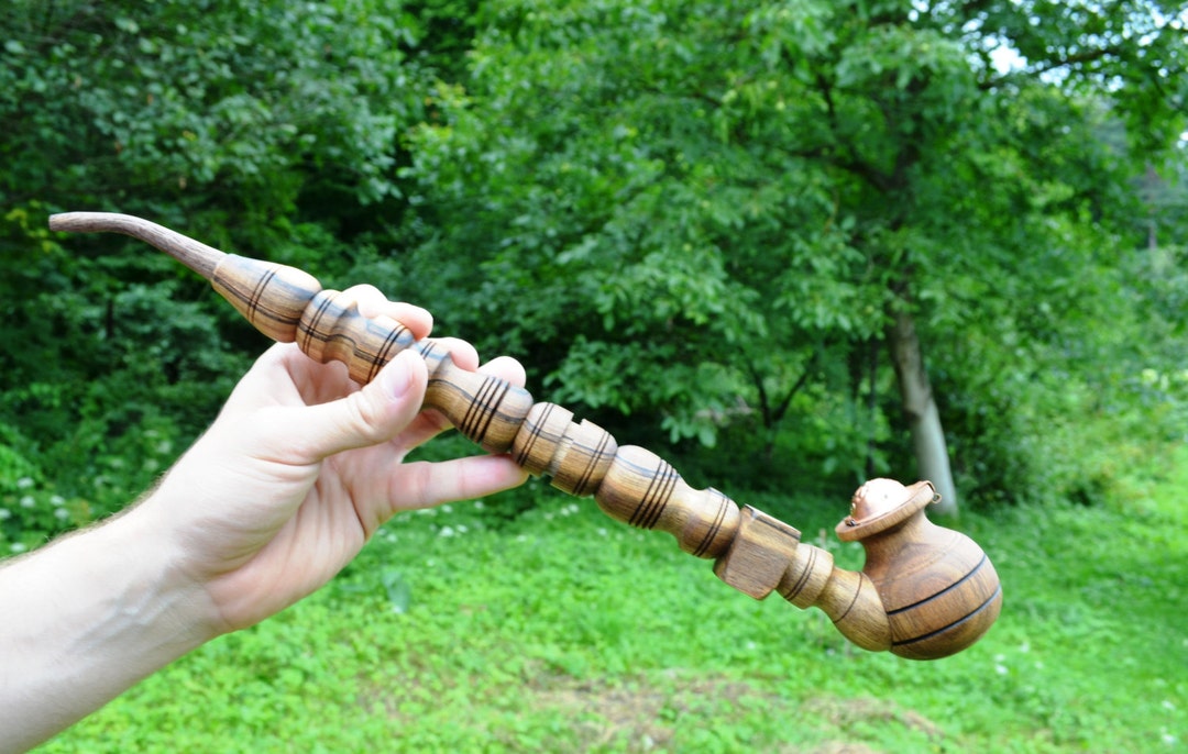 Long Wooden Smoking Pipe for Tobacco Made of Wood Unique Pipe Cool ...