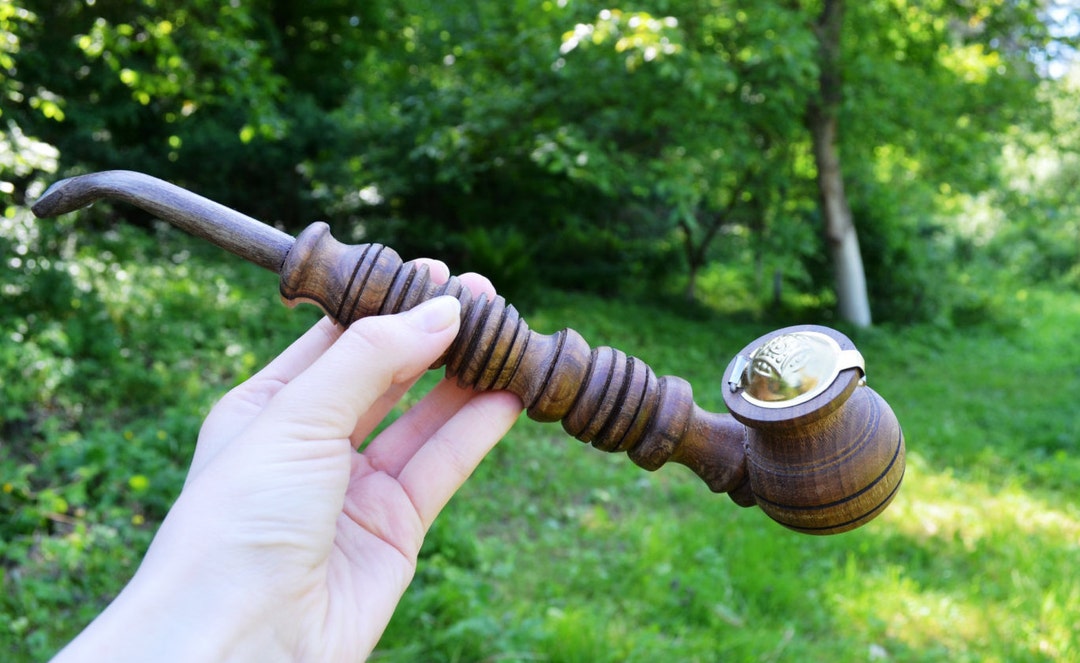 Handmade Walnut Tobacco Pipe Wooden Smoking Tobacco Wood Smoking Pipe ...