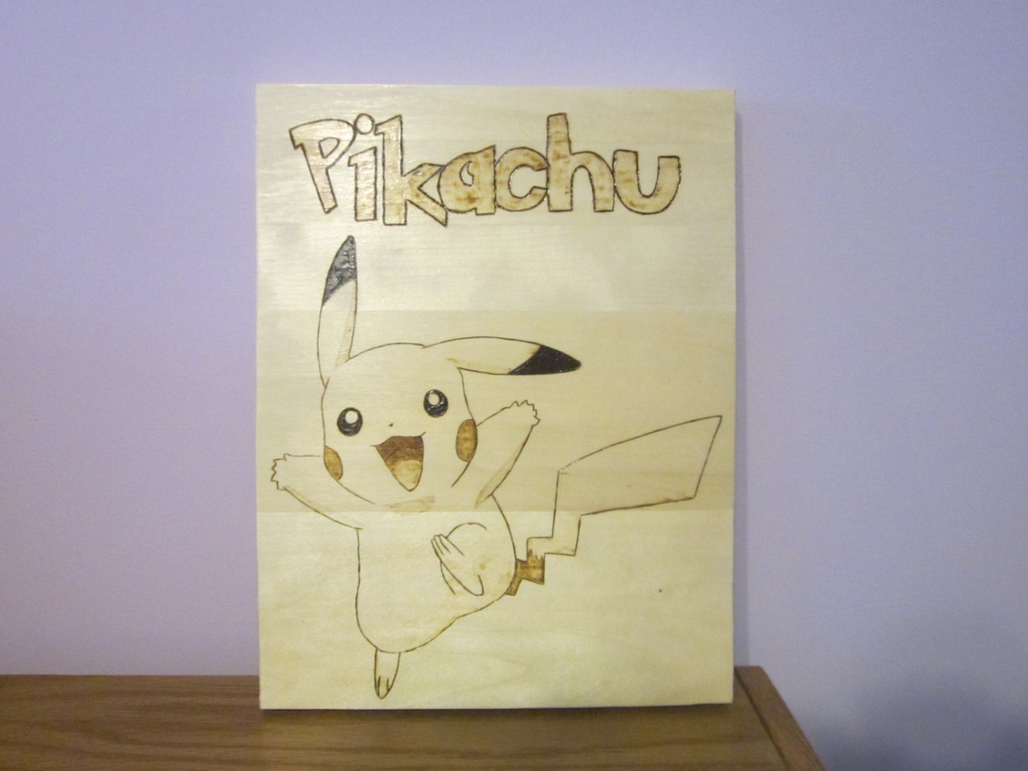 Pokemon Inspired Pikachu Pyrography - Etsy
