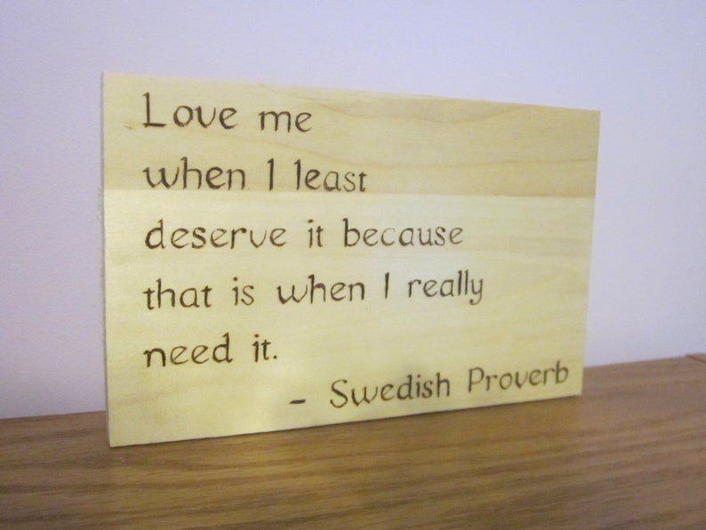 Wood Burned Swedish Proverb on Aspen - Etsy UK