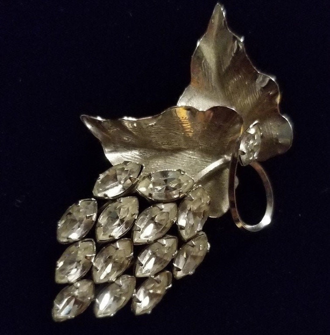 Vtg 1950's/ Star Art Sterling/ Marquise/ Silver Rhinestone - Etsy