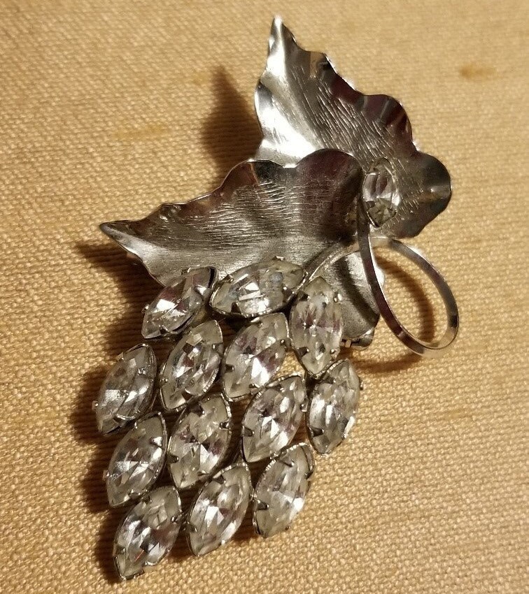 Vtg 1950's/ Star Art Sterling/ Marquise/ Silver Rhinestone - Etsy