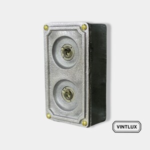 Double 2 Gang Solid Cast Metal Conduit Light Switch Industrial - Etsy