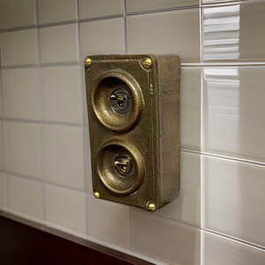 Double 2 Gang Solid Cast Bronze Metal Surface Mounting Conduit Light ...