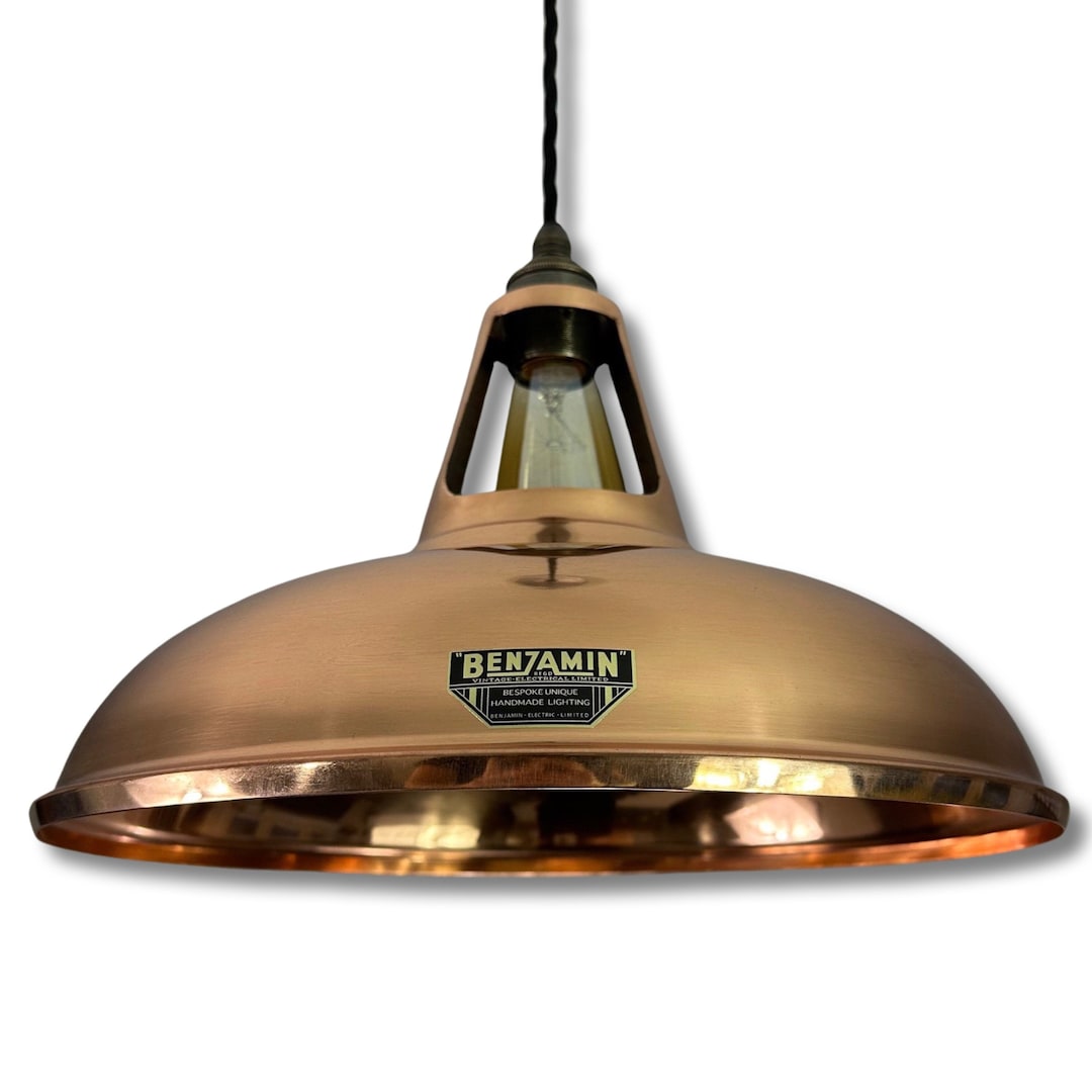 Cawston XL - Genuine Solid Copper Slotted Lampshade Pendant Set Light ...