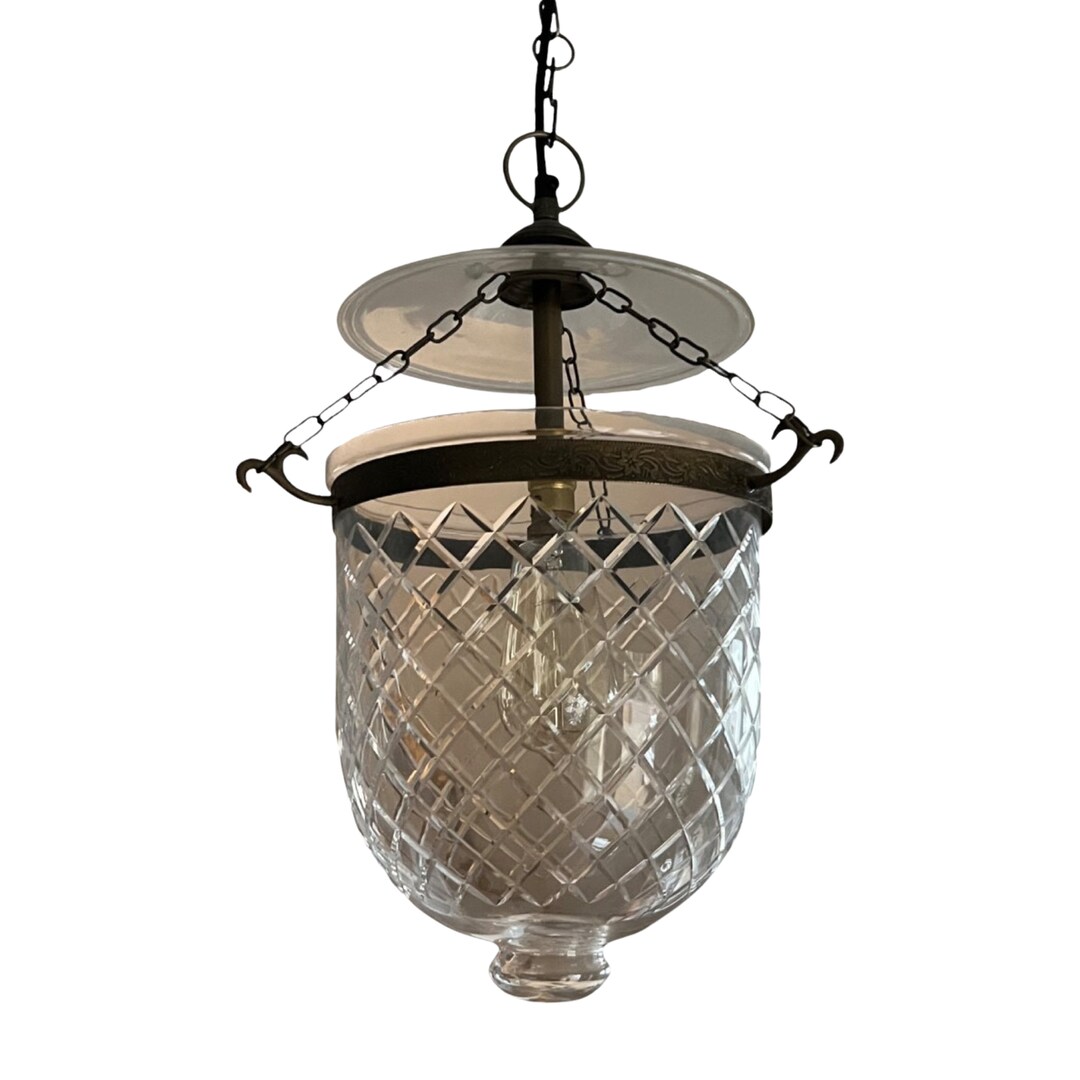 Maxlume ~ Bell Jar Glass Globe Diamond Lantern Luxury Chandelier Light ...