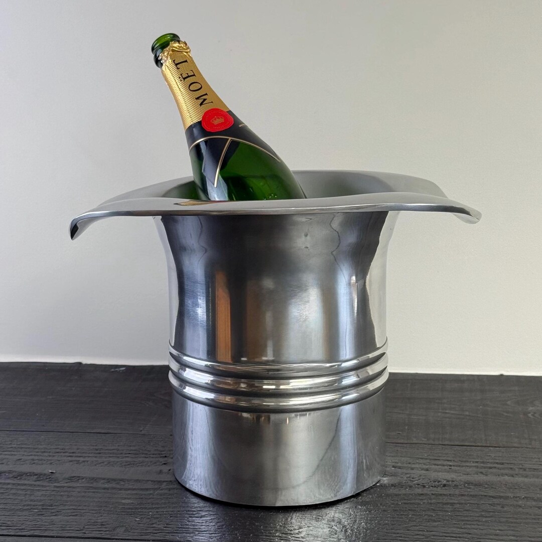 XL Top Hat ~ Solid Cast Champagne Ice Bucket | Wine Cooler Bath - Etsy