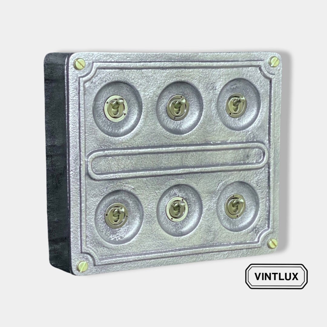6 Gang 2 Way Solid Cast Metal Conduit Light Switch Industrial - Etsy