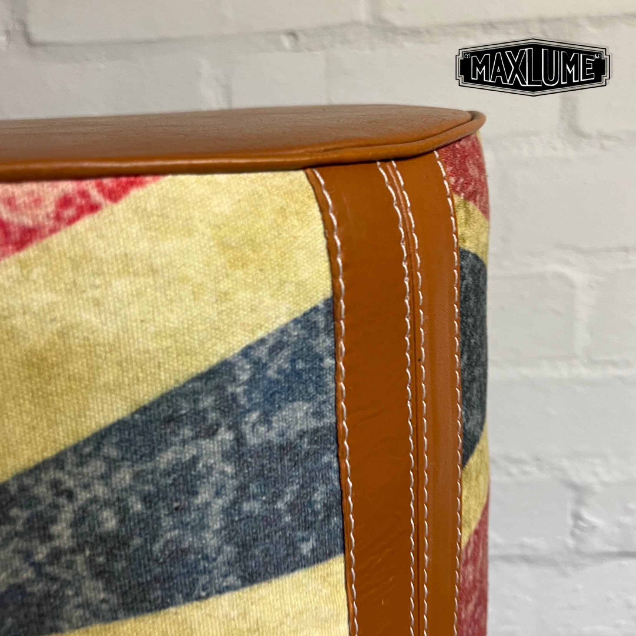 Maxlume ~ Union Jack Flag | Great Britain | Pouf Solid Base Genuine ...