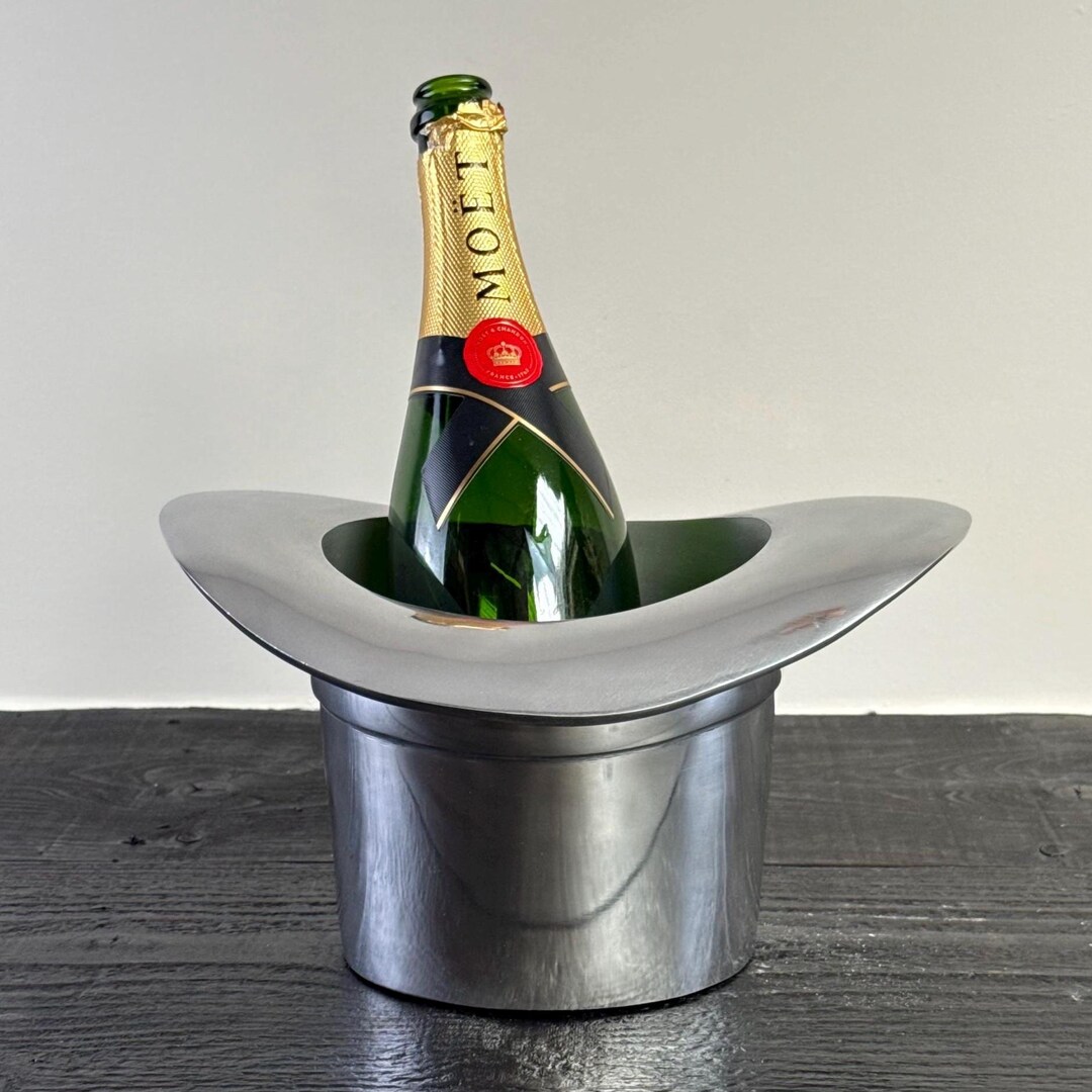 Top Hat ~ Solid Cast Champagne Ice Bucket | Wine Cooler Bath - Etsy