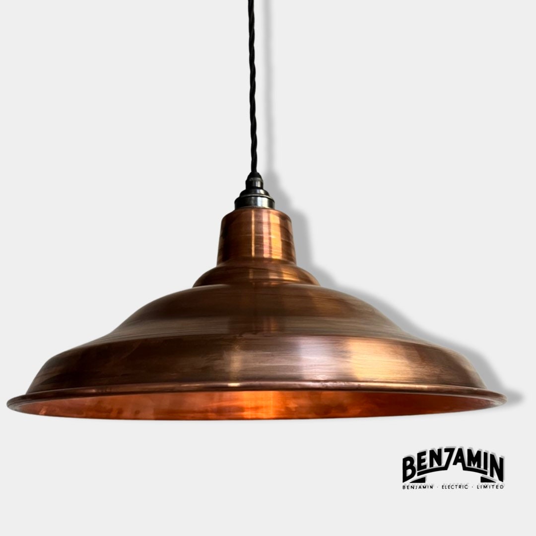 Bawsey ~ Antique Copper Industrial Factory Shade Light ~ 16 Inch - Etsy