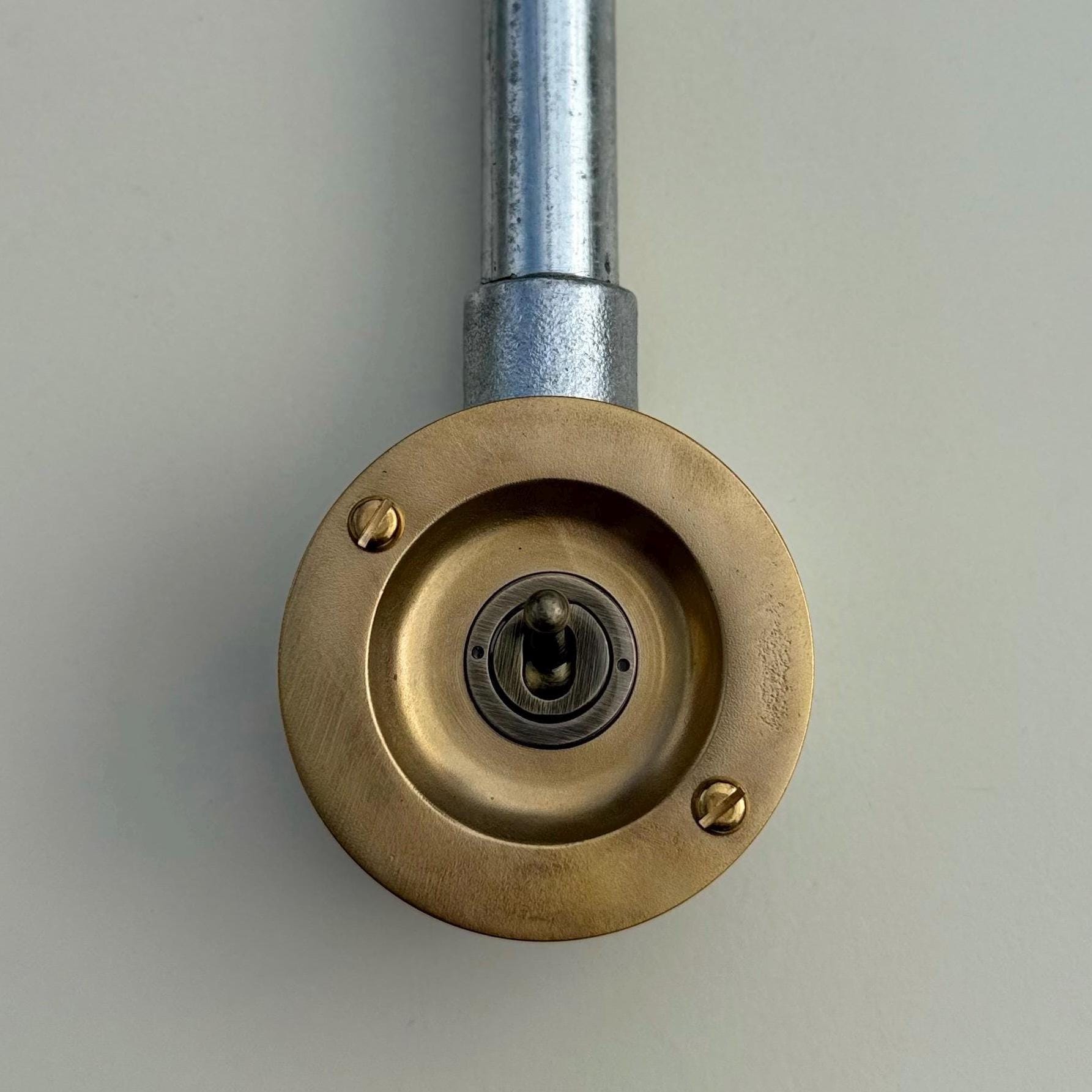 Single Gang Solid Raw Brass Cast Conduit Metal Light Switch Industrial ...