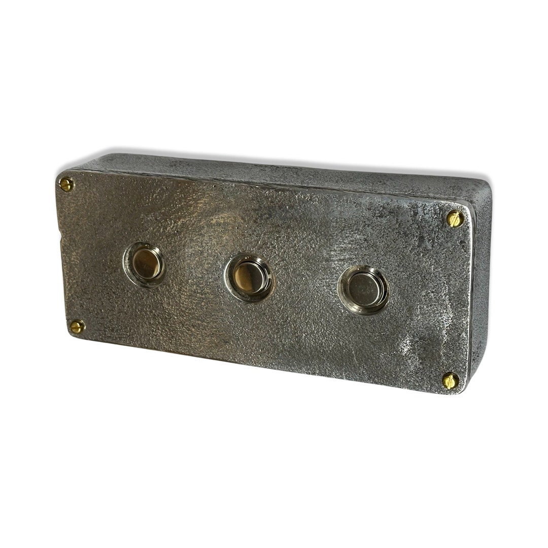 Momentary 3 Gang Solid Cast Metal Conduit Light Switch Industrial - BS ...