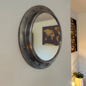 Oversized XL Mirror Solid Cast Nautical Industrial US Navy Deck Yacht ...